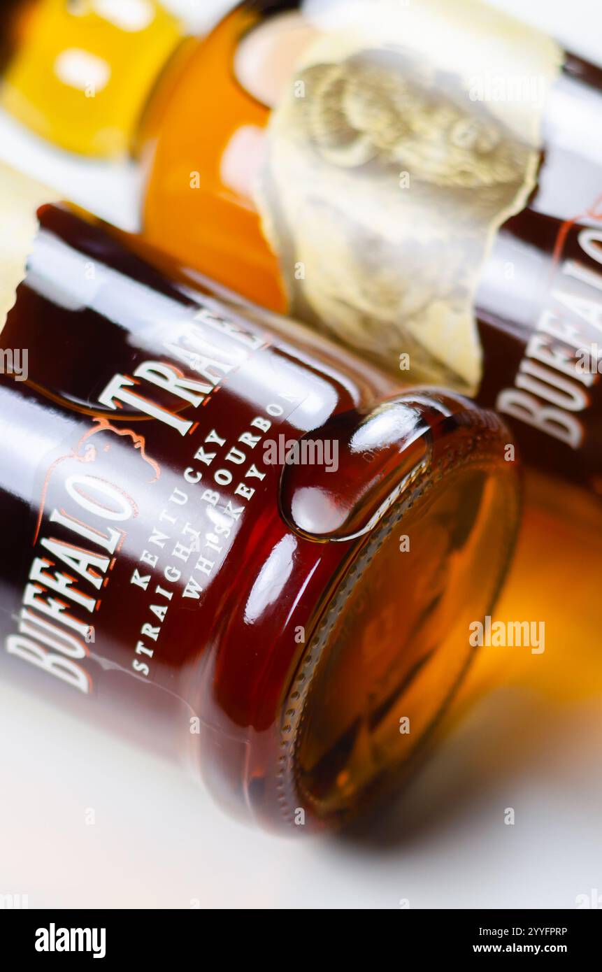 LONDON, UK - 15 FEBRUARY 2024 Buffalo Trace Kentucky Straight Bourbon ...
