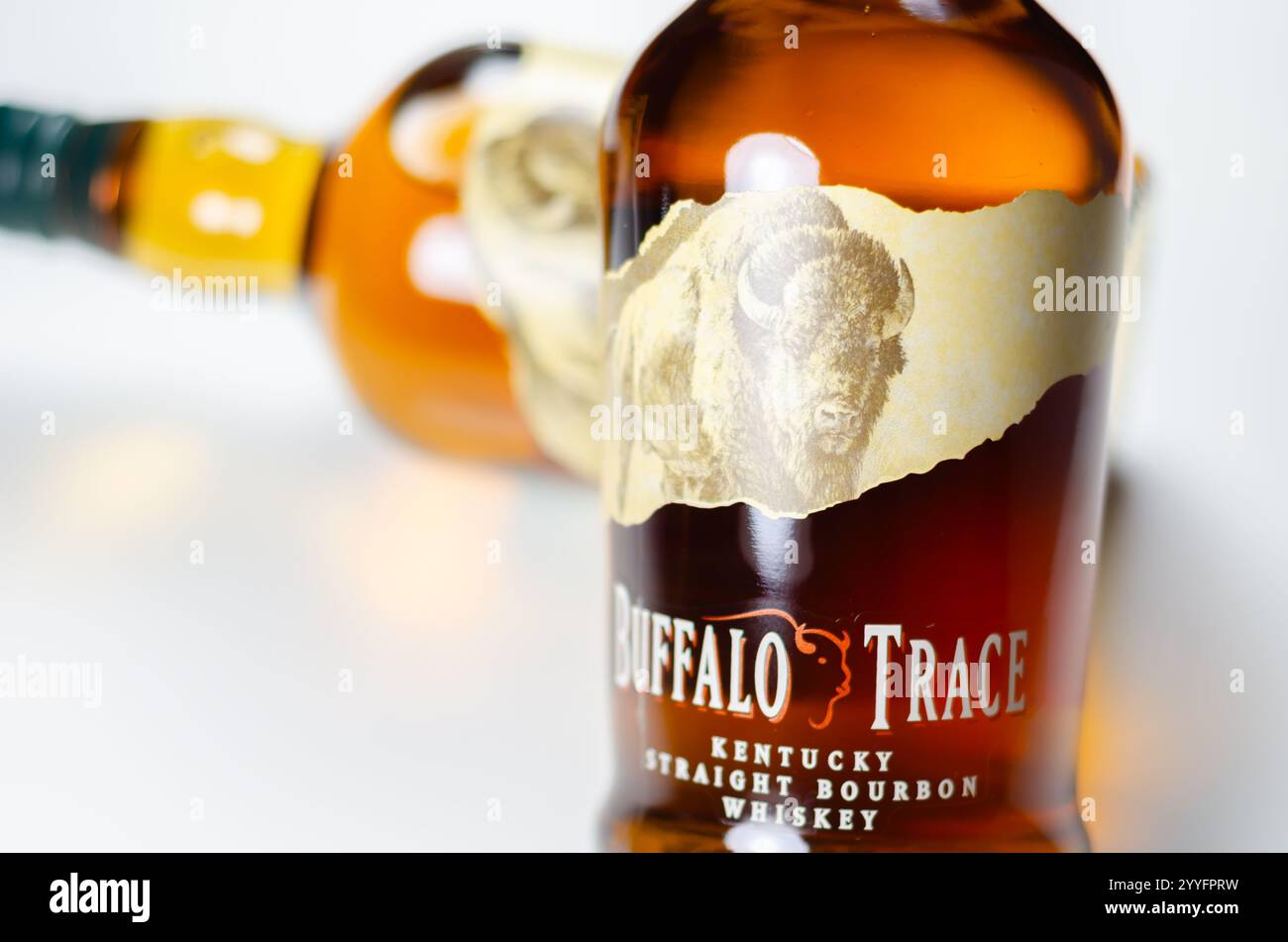 LONDON, UK - 15 FEBRUARY 2024 Buffalo Trace Kentucky Straight Bourbon ...