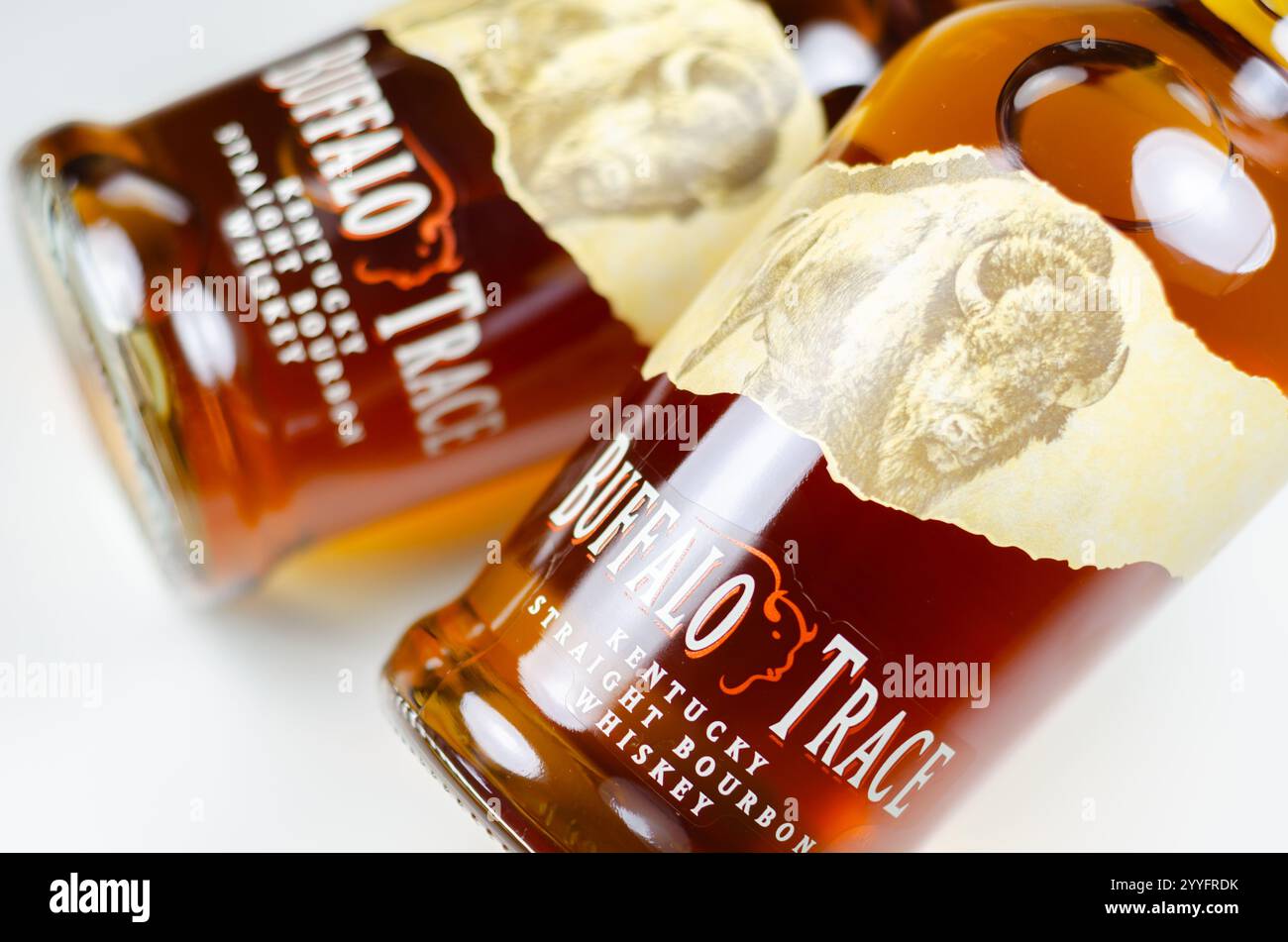 LONDON, UK - 15 FEBRUARY 2024 Buffalo Trace Kentucky Straight Bourbon ...