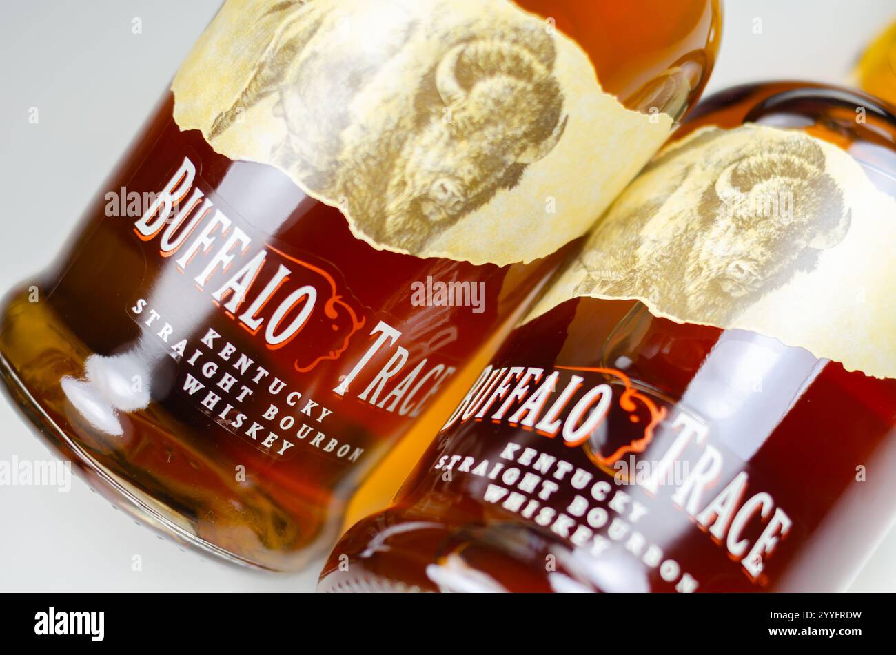 LONDON, UK - 15 FEBRUARY 2024 Buffalo Trace Kentucky Straight Bourbon ...