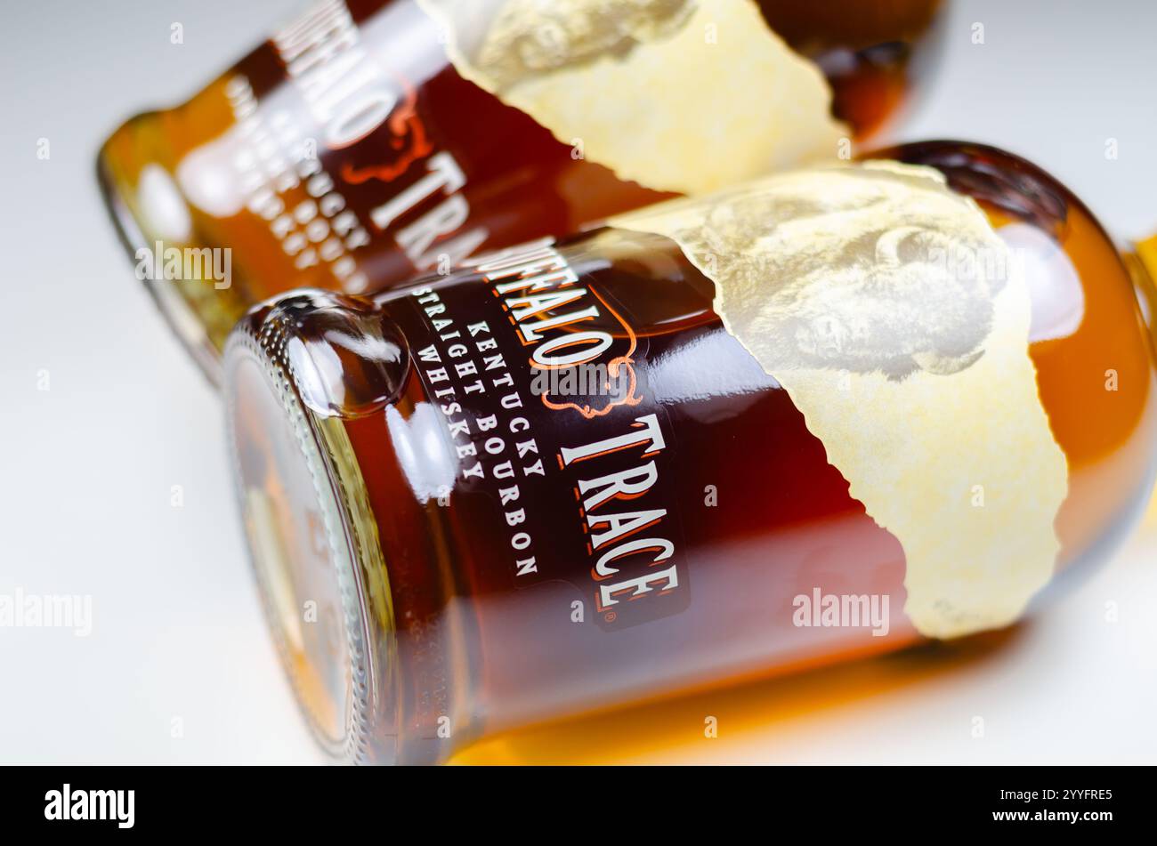 LONDON, UK - 15 FEBRUARY 2024 Buffalo Trace Kentucky Straight Bourbon ...