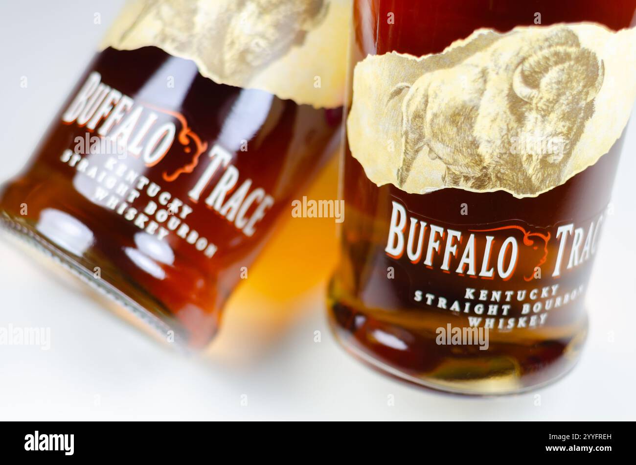 LONDON, UK - 15 FEBRUARY 2024 Buffalo Trace Kentucky Straight Bourbon ...