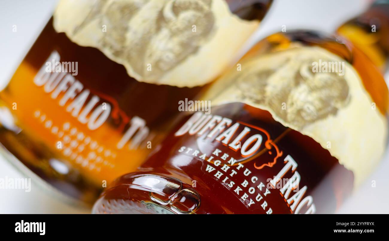 LONDON, UK - 15 FEBRUARY 2024 Buffalo Trace Kentucky Straight Bourbon ...