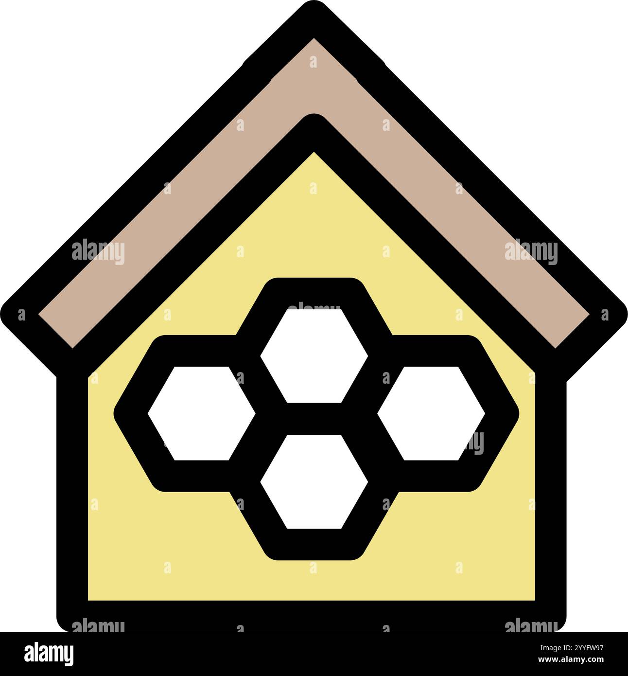 Artificial bee housing symbol - Ecological farming icon Stock Vector ...