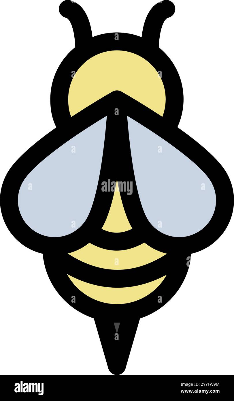 Bee symbol - Ecological farming icon Stock Vector Image & Art - Alamy