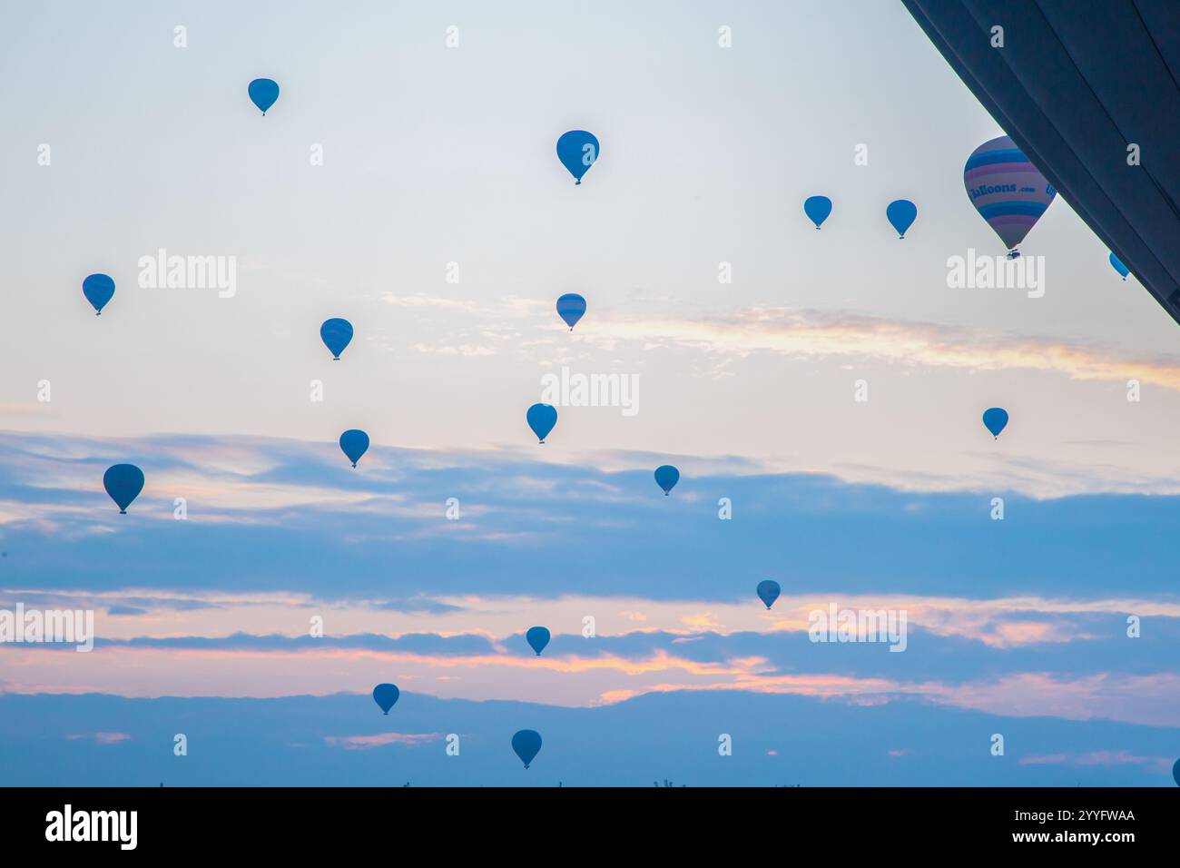 Balloons at dawn in the landscape of cappadocia. High quality photo ...