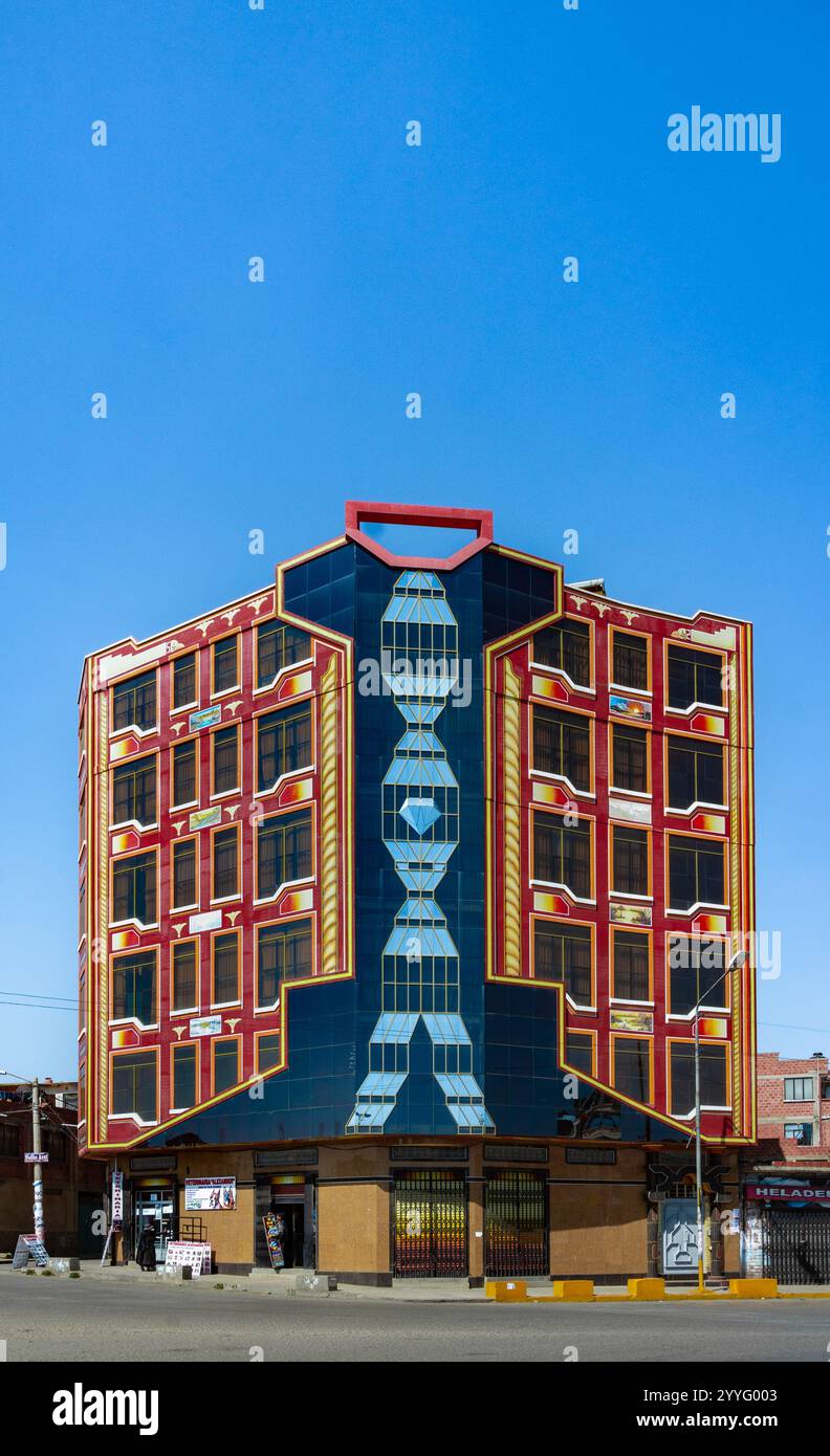 El Alto, Bolivia- August 2, 2016: Colorful neo-Andean style building ...