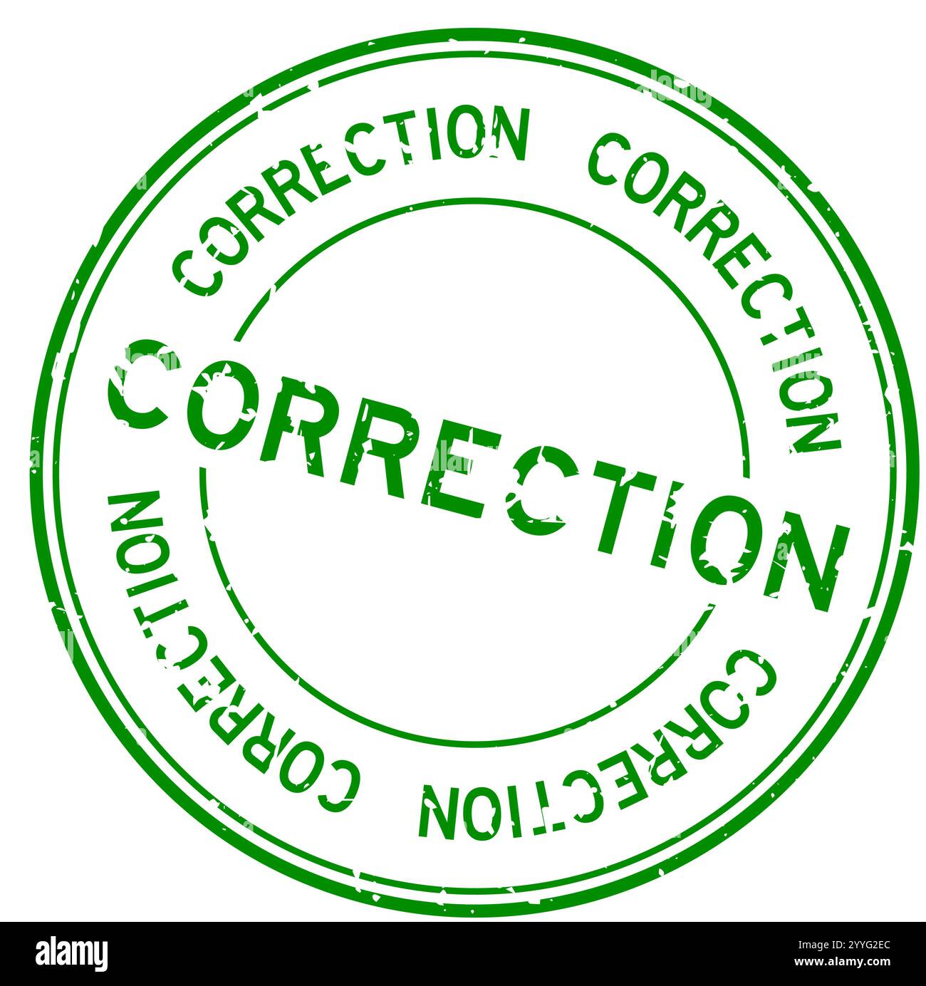 Grunge green correction word round rubber seal stamp on white background Stock Vector Image ...