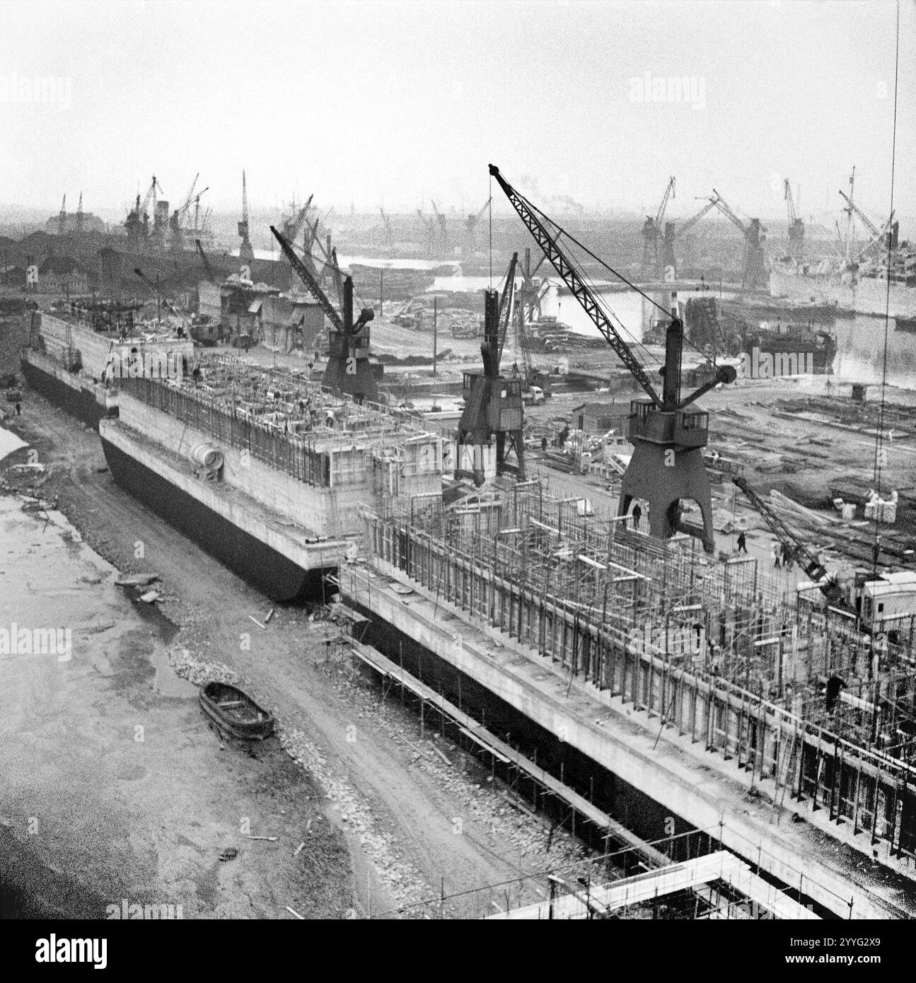 'Phoenix' concrete caissons, part of the Mulberry artificial harbour ...