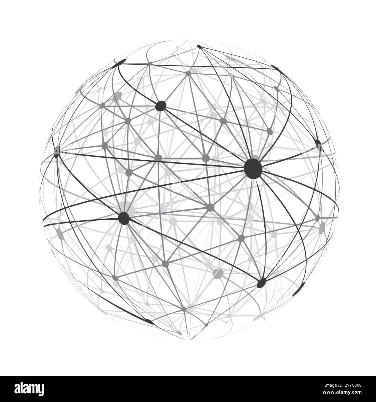 3d sphere global digital connections Cut Out Stock Images & Pictures ...