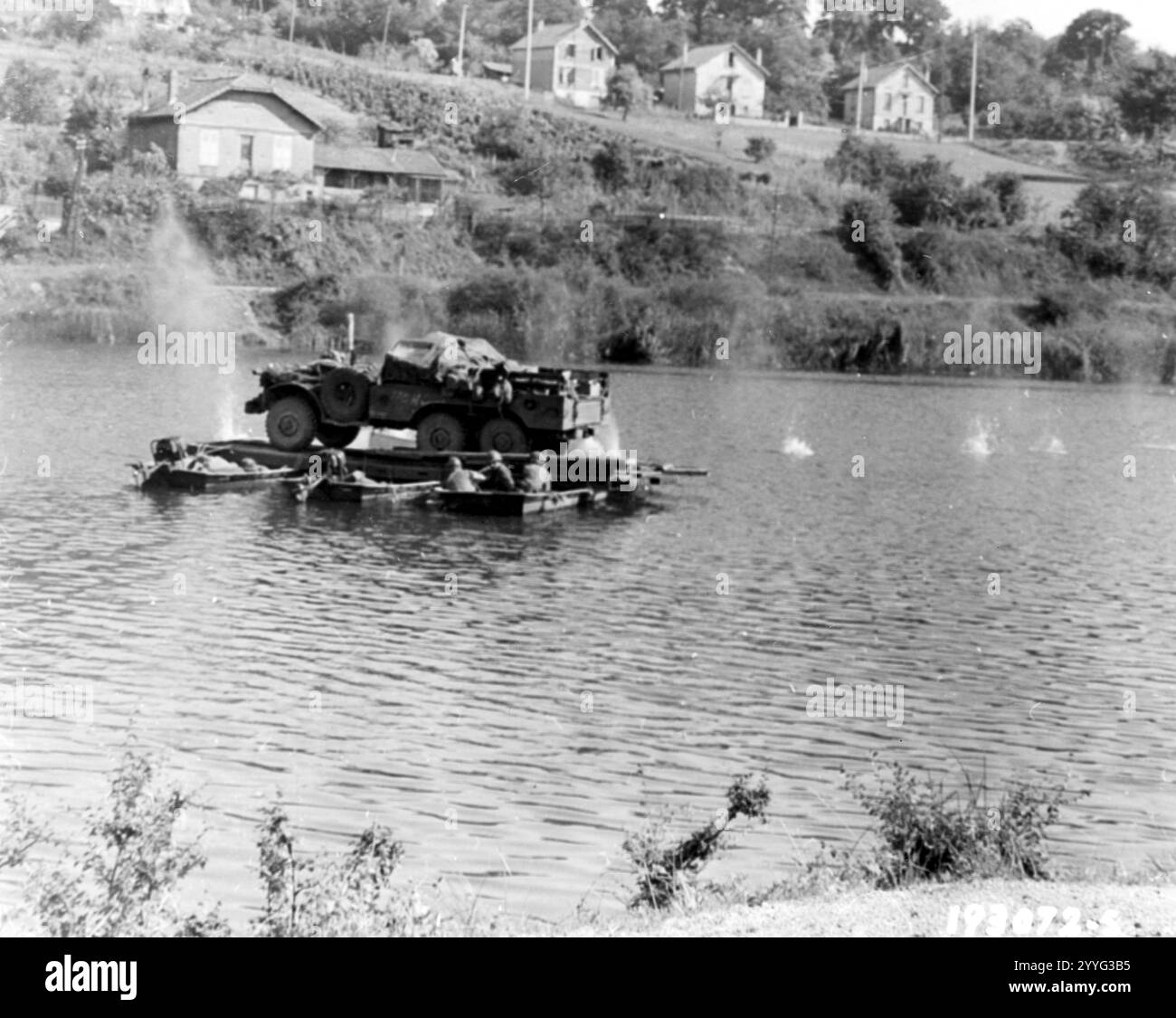 German machine gun fire comes perilously close to U.S. Army engineers ...