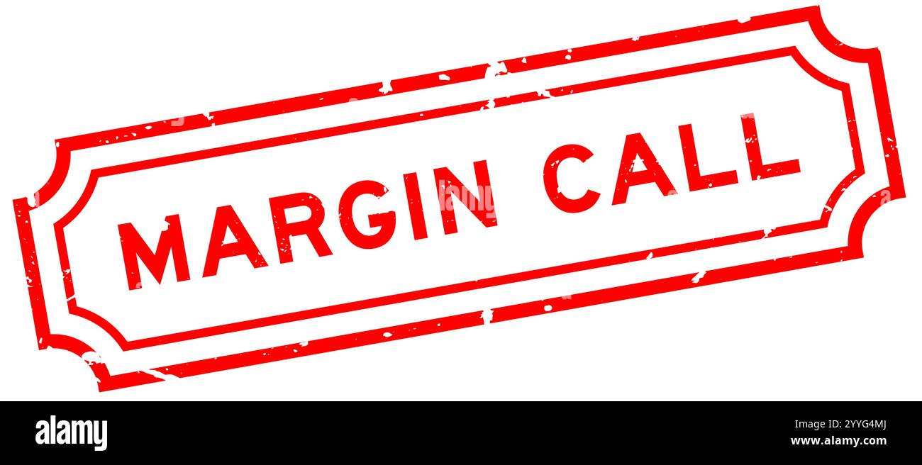 Grunge red margin call word rubber seal stamp on white background Stock ...
