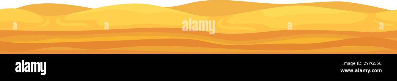 Seamless pattern of a stylized desert landscape with rolling sand dunes ...