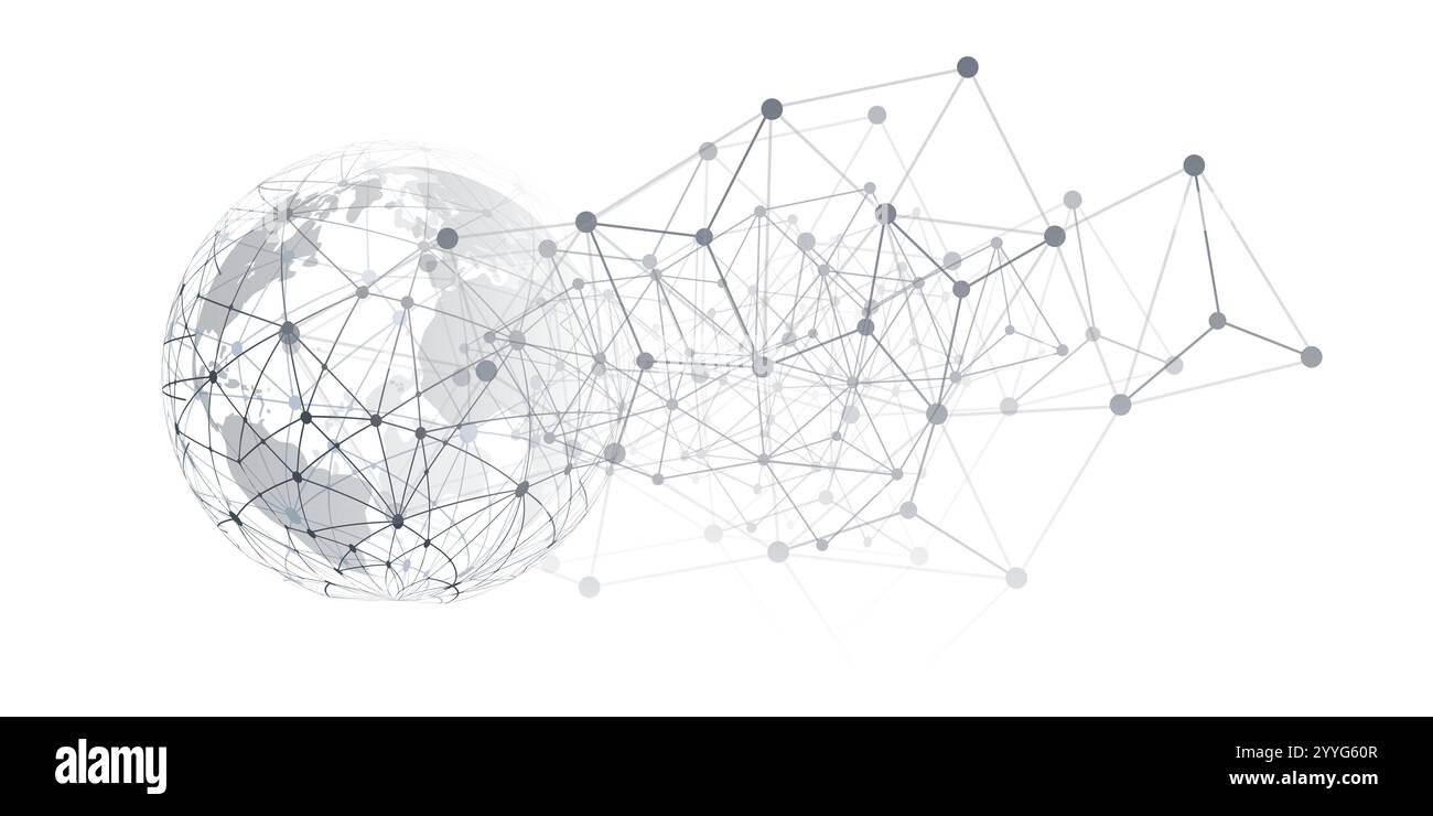 Black and White Modern Minimal Style Polygonal Network Structure ...