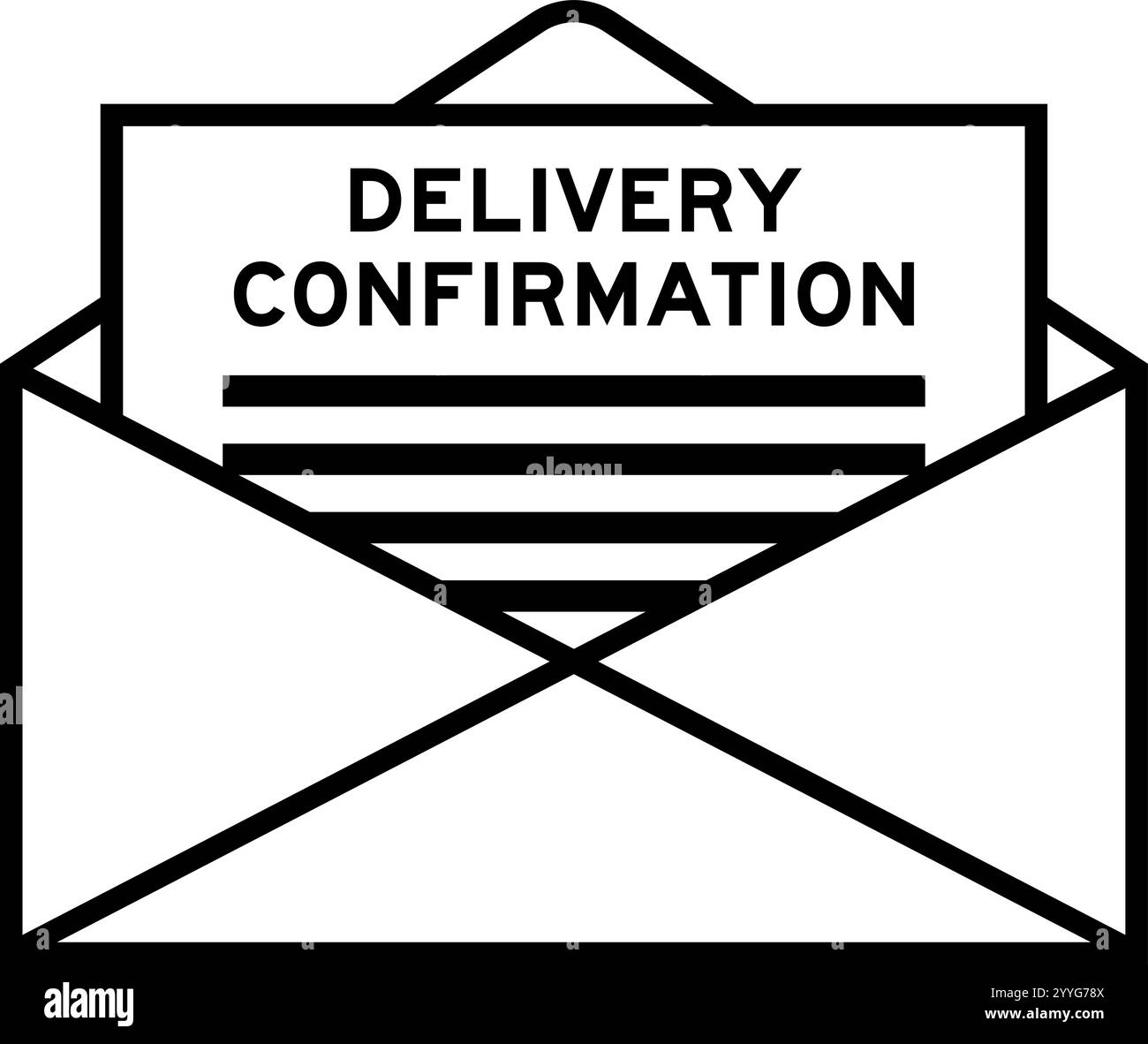 Envelope and letter sign with word delivery confirmation as the headline Stock Vector Image ...