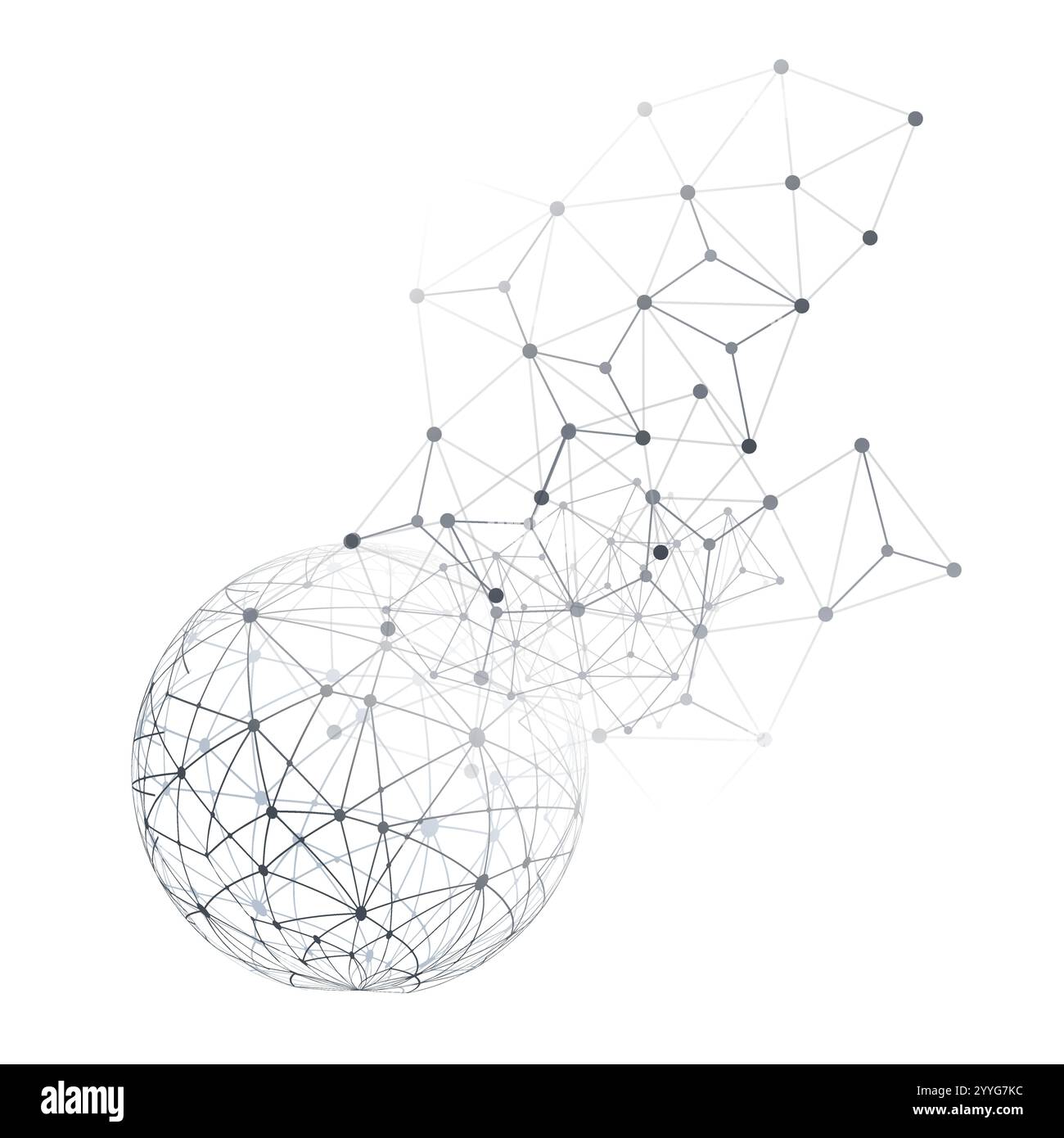 Black and White Modern Minimal Style Polygonal Network Structure ...