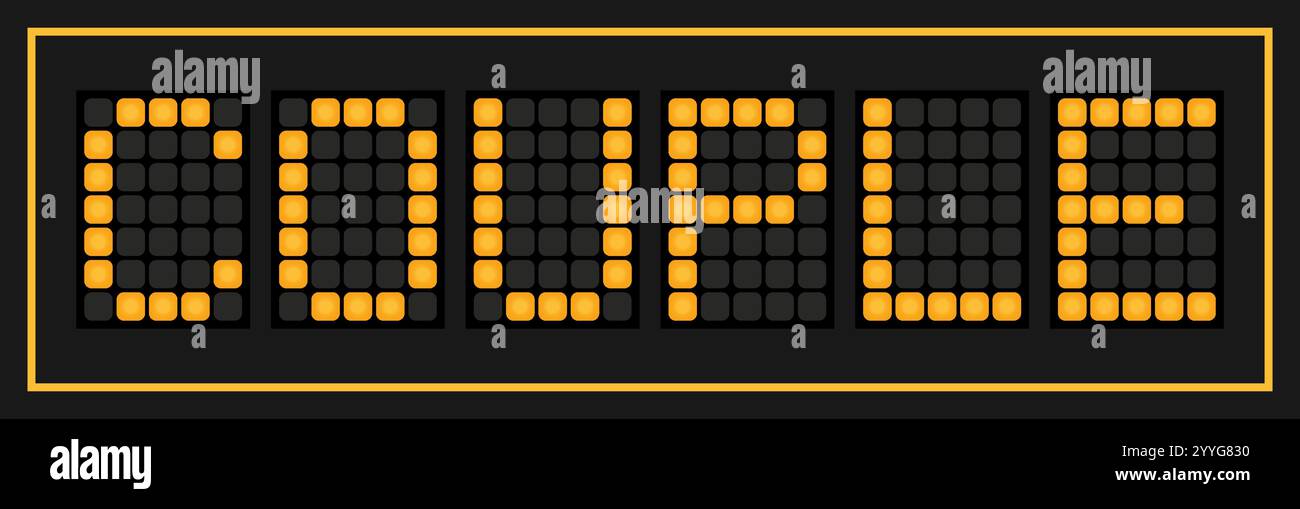 Orange color led banner in word couple on black background Stock Vector ...