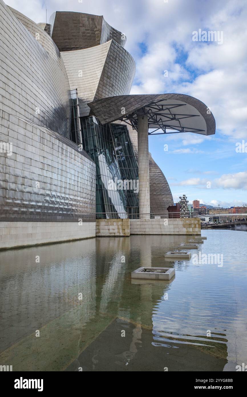 Bilbao, Spain - 16 Dec, 2024: Exterior of the Guggenheim Museum in ...