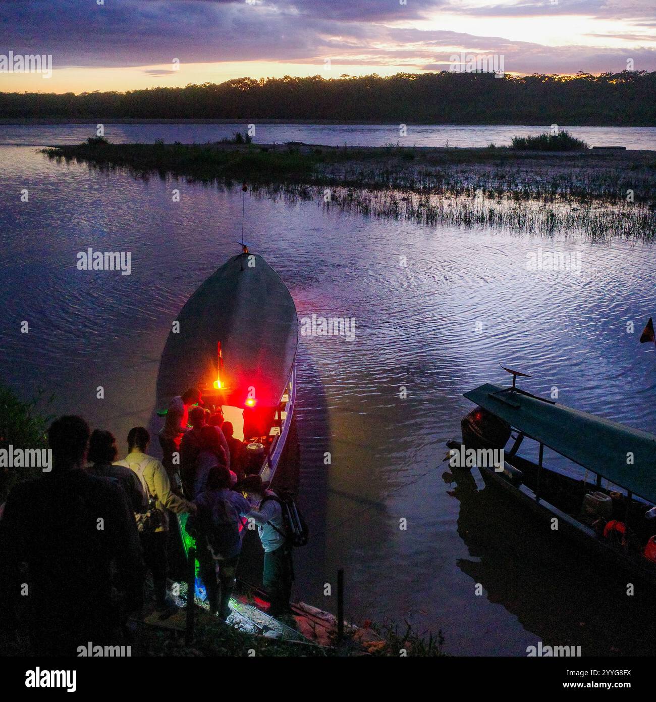 Tambopata, Peru - 25 Nov, 2024: Boats on the Tambopata River in the ...