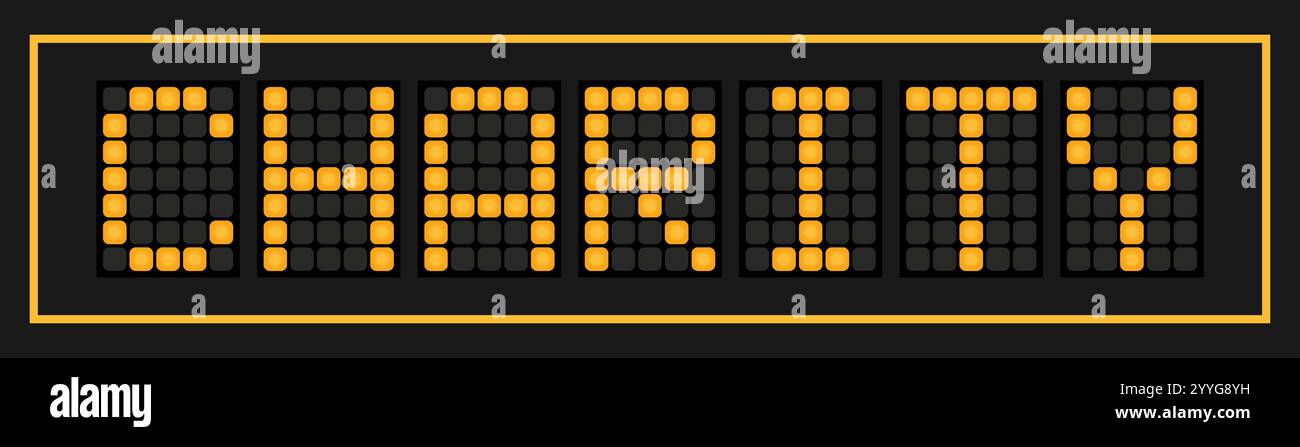 Orange color led banner in word charity on black background Stock ...