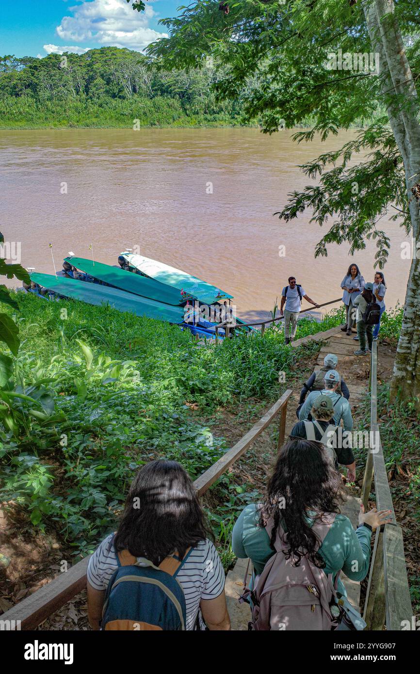 Tambopata, Peru - 25 Nov, 2024: Boats on the Tambopata River in the ...