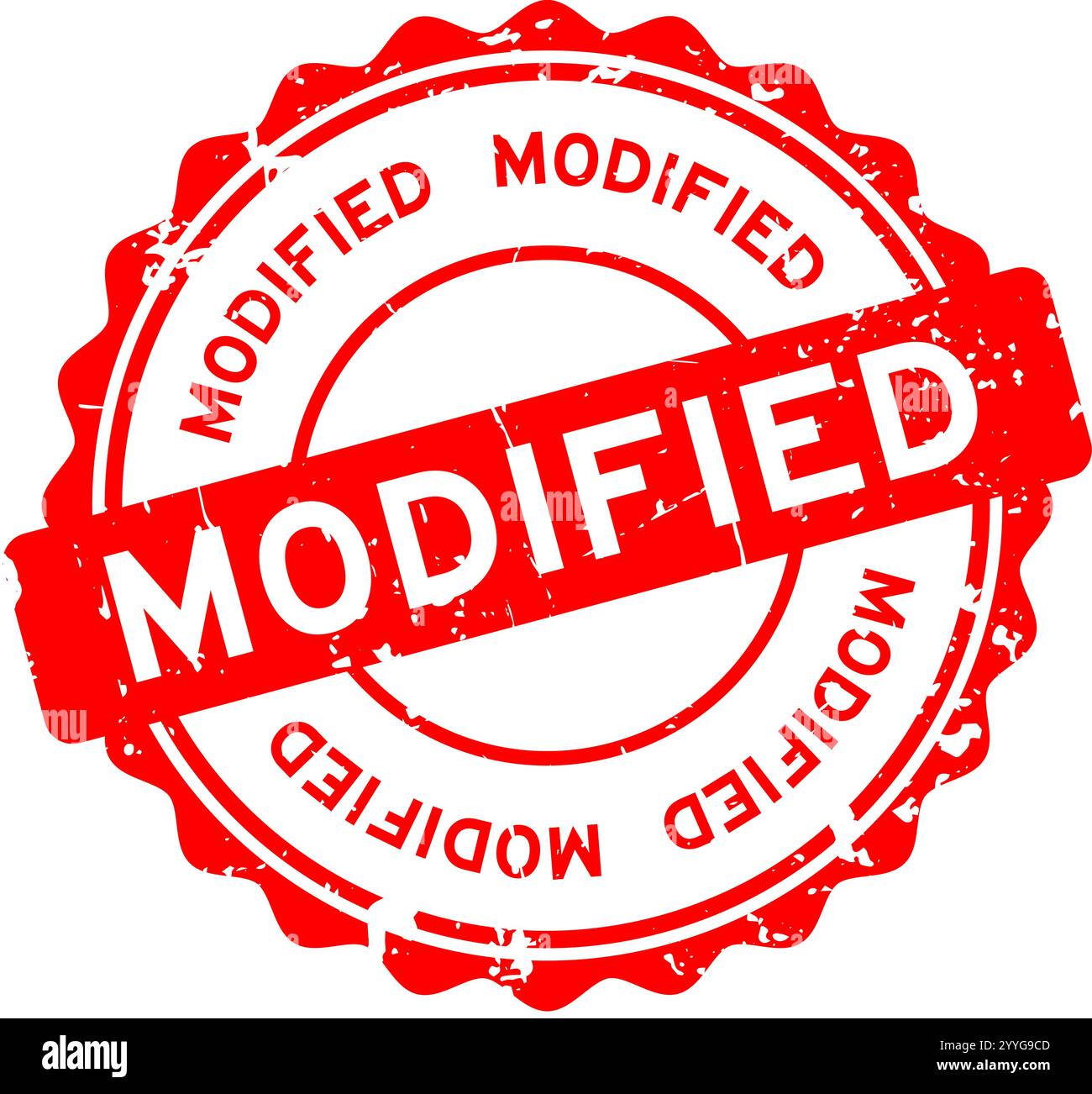 Grunge red modified word round rubber seal stamp on white background Stock Vector Image & Art ...