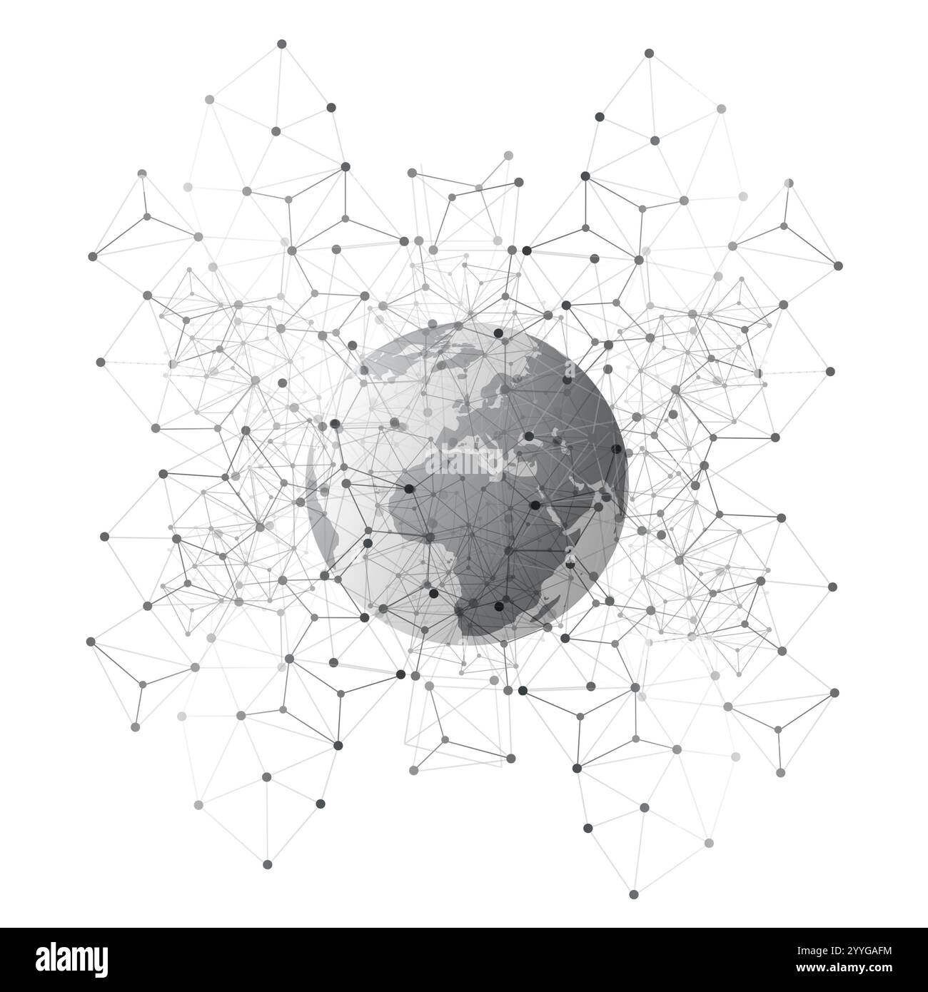 Dna Structure Globe Network Connections Stock Vector Images Alamy