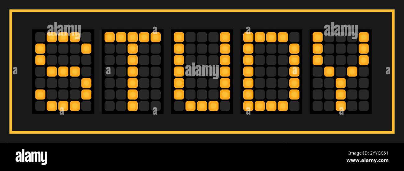 Orange color led banner in word study on black background Stock Vector ...