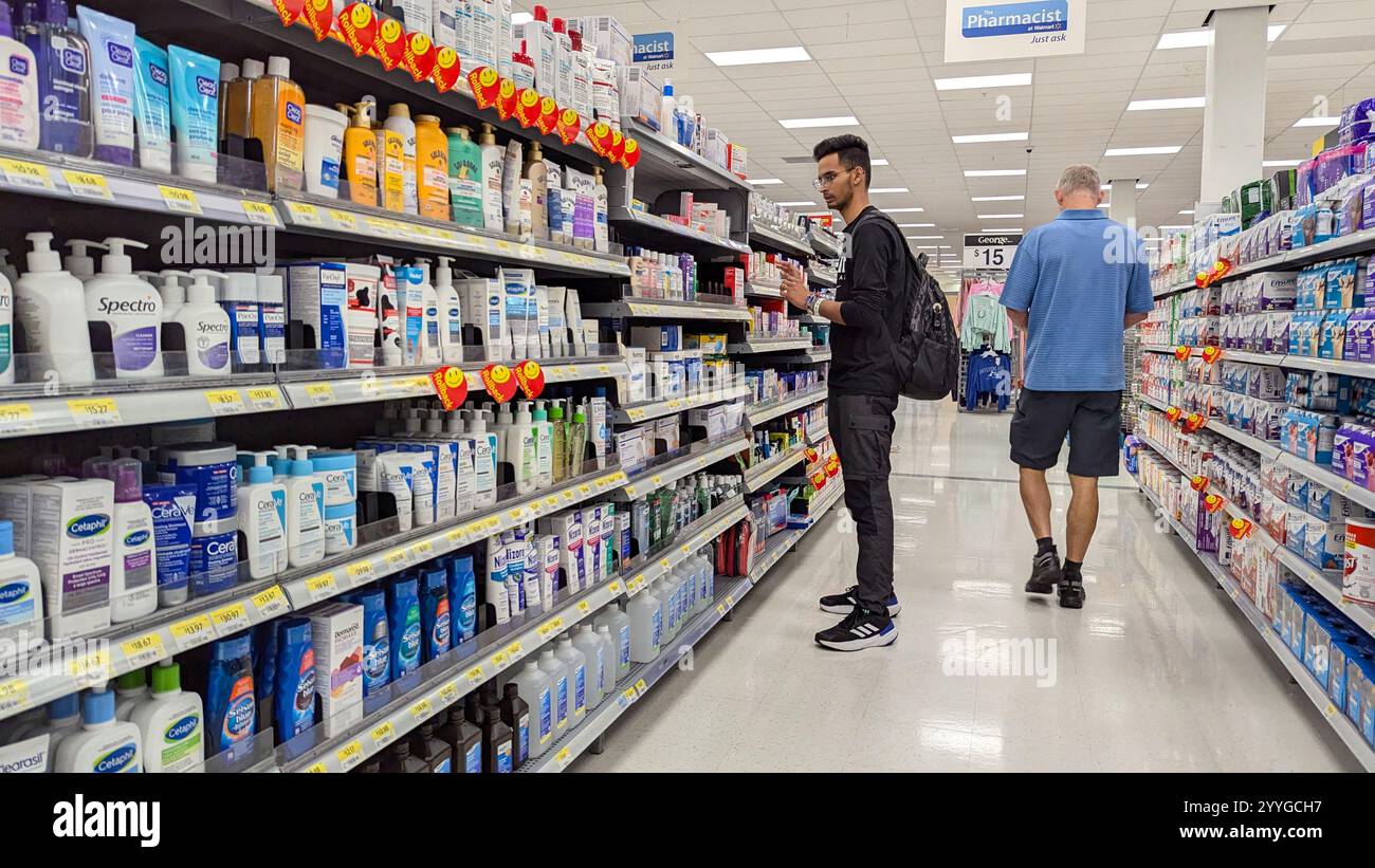 Healthy Choices at Walmart: Customers Shopping for Health Foods in ...
