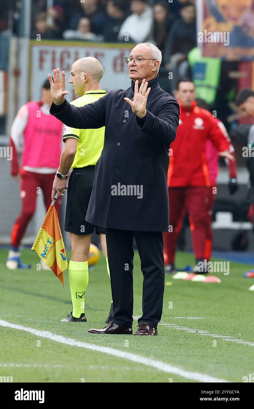 Rome, Lazio, Italy. 22nd Dec, 2024. Claudio Ranieri coach of Roma ...
