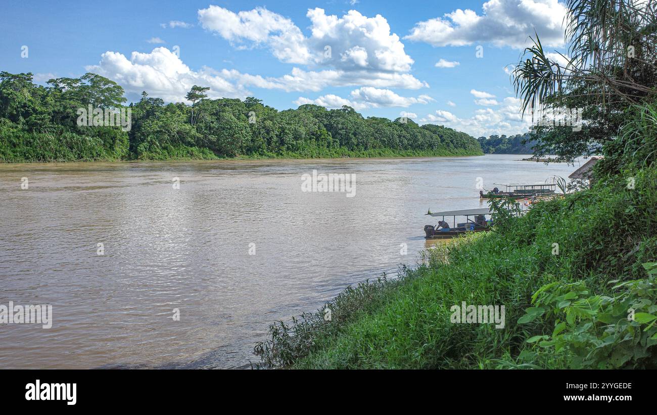 Tambopata, Peru - 25 Nov, 2024: Boats on the Tambopata River in the ...