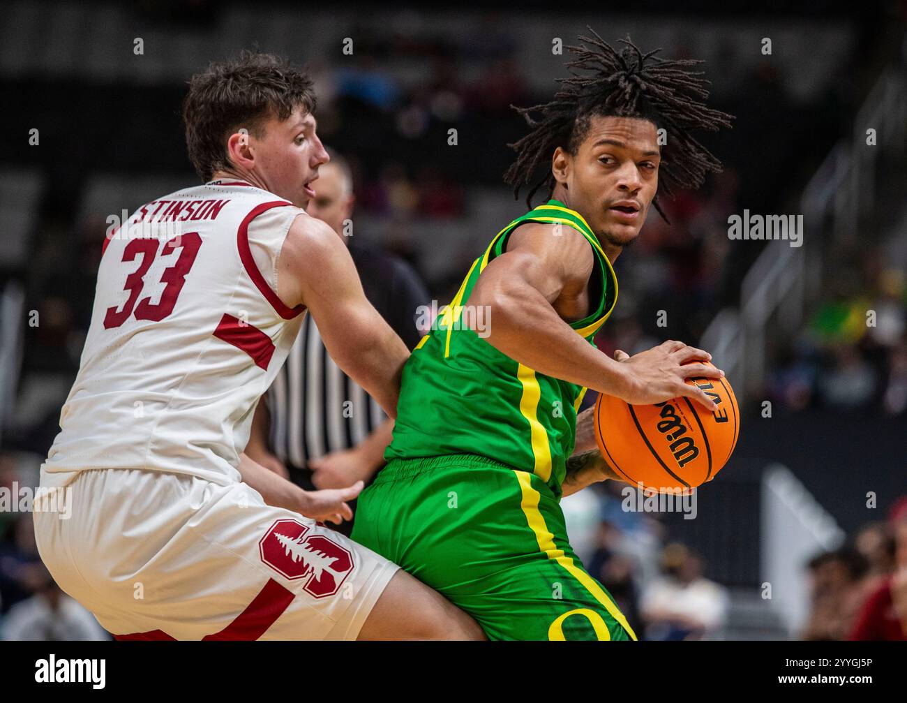 December 21 2024 San Jose, CA U.S.A. Oregon guard Jamari Phillips (24 ...