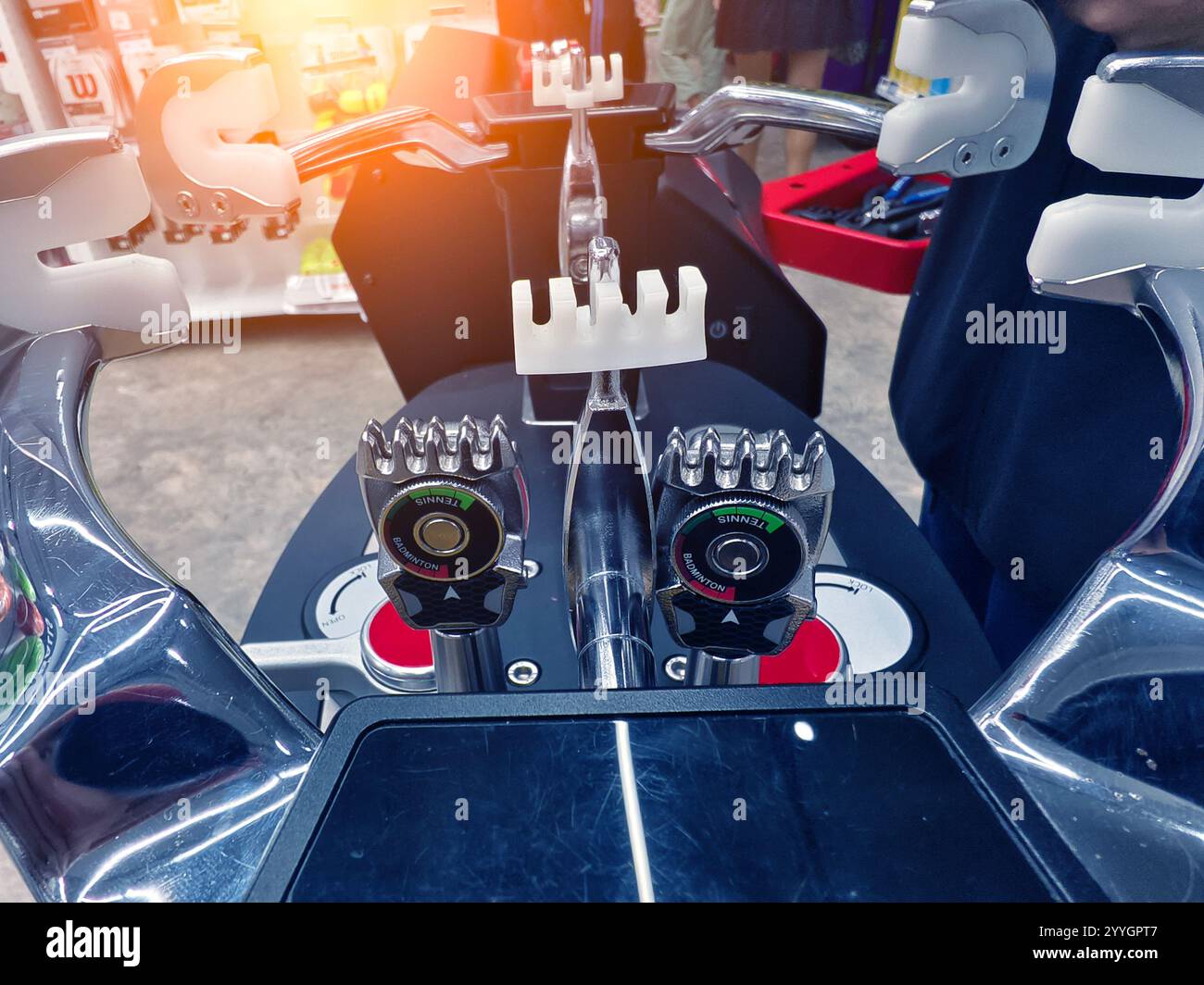 Stringing machine tennis hi-res stock photography and images - Alamy