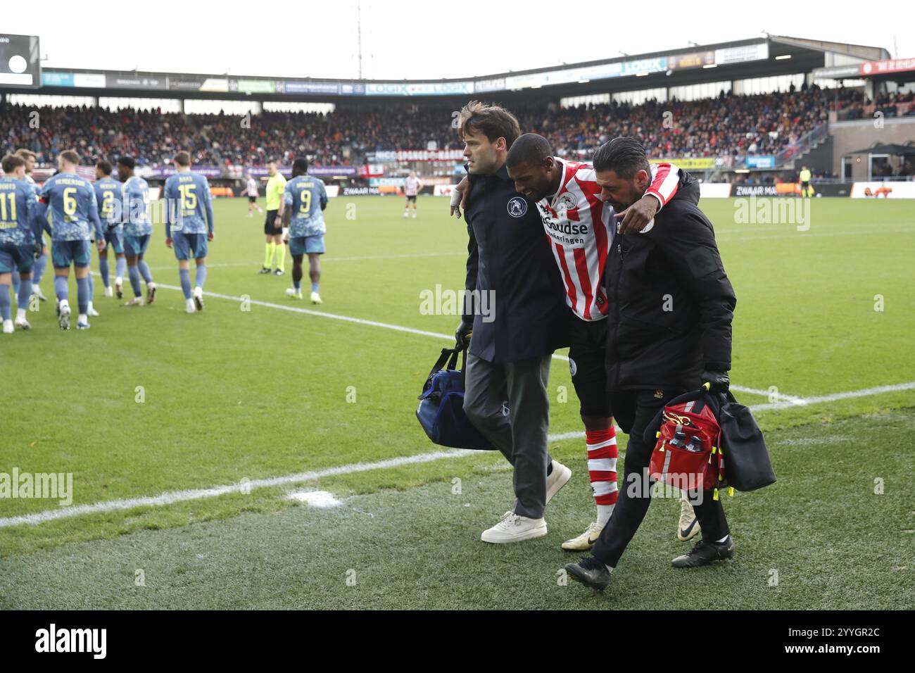 ROTTERDAM - Said Bakari of Sparta Rotterdam leaves the field injured ...