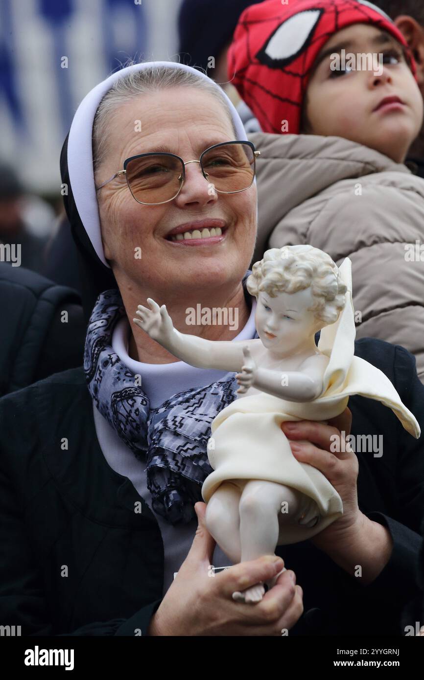 December 22, 2024 - Vatican City. POPE FRANCIS delivers Angelus prayer ...