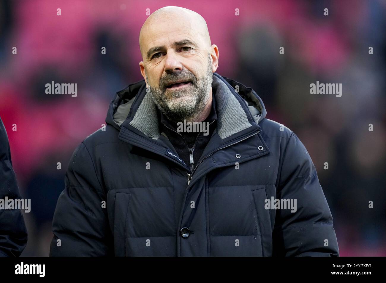 Eindhoven, The Netherlands. 22nd Dec, 2024. Eindhoven - PSV Eindhoven coach Peter Bosz during ...