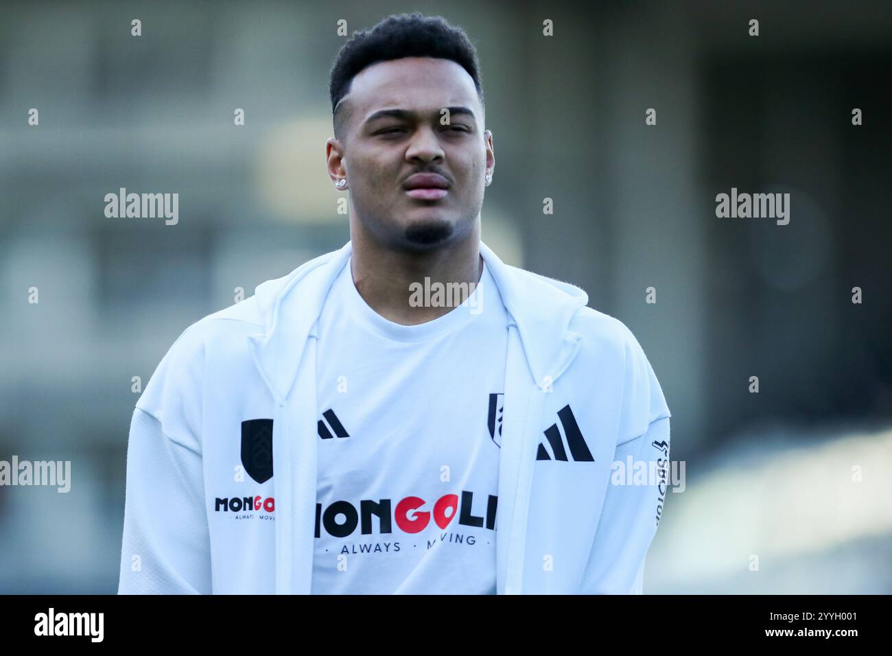 Rodrigo Muniz of Fulham arrive at Craven Cottage prior to the Premier ...