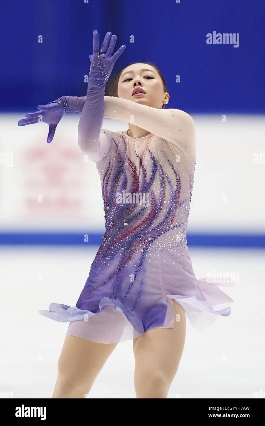 Wakaba Higuchi performs in the women's free program at the national ...