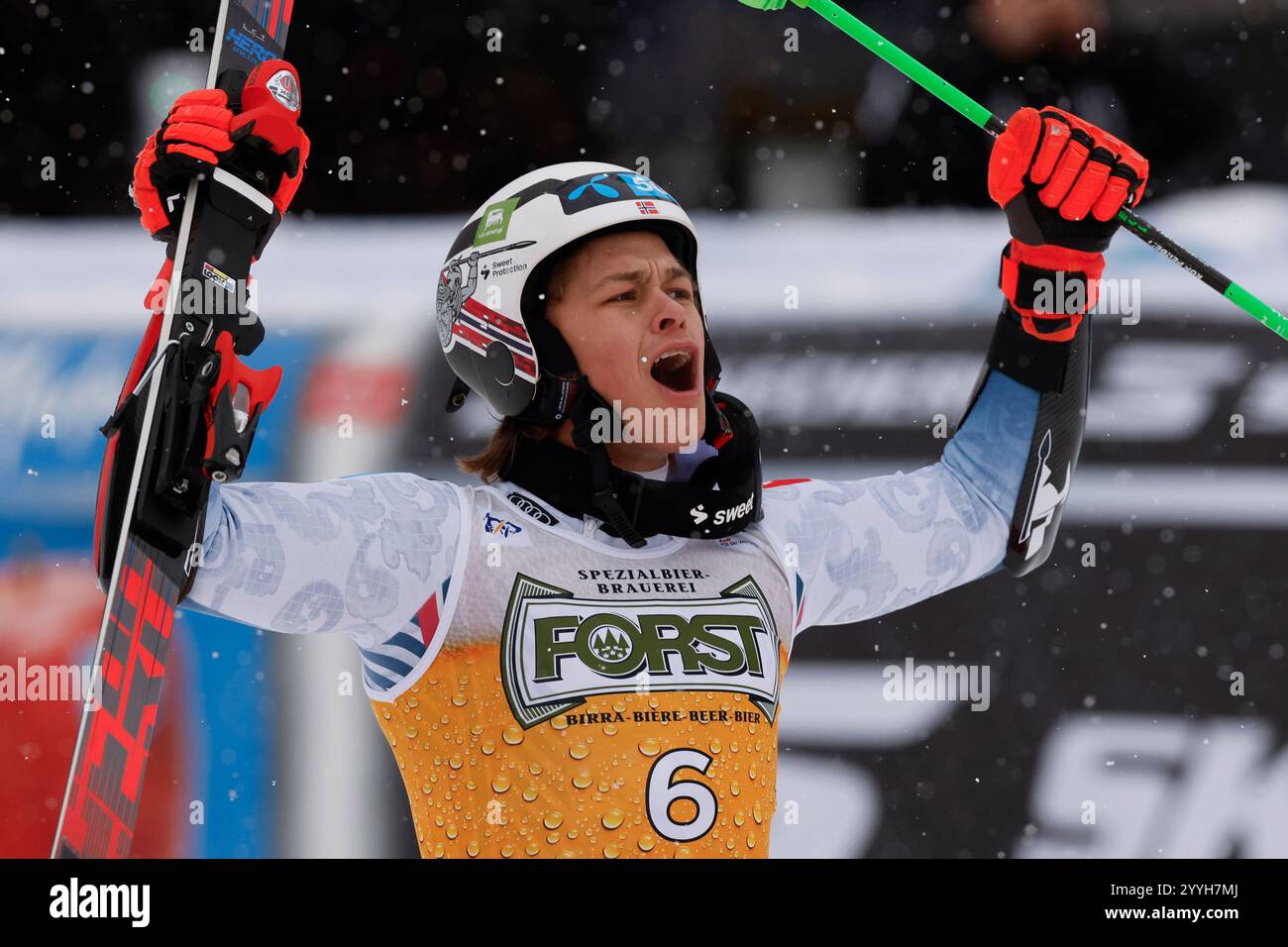 Norway's Alexander Steen Olsen celebrates taking third place in an ...