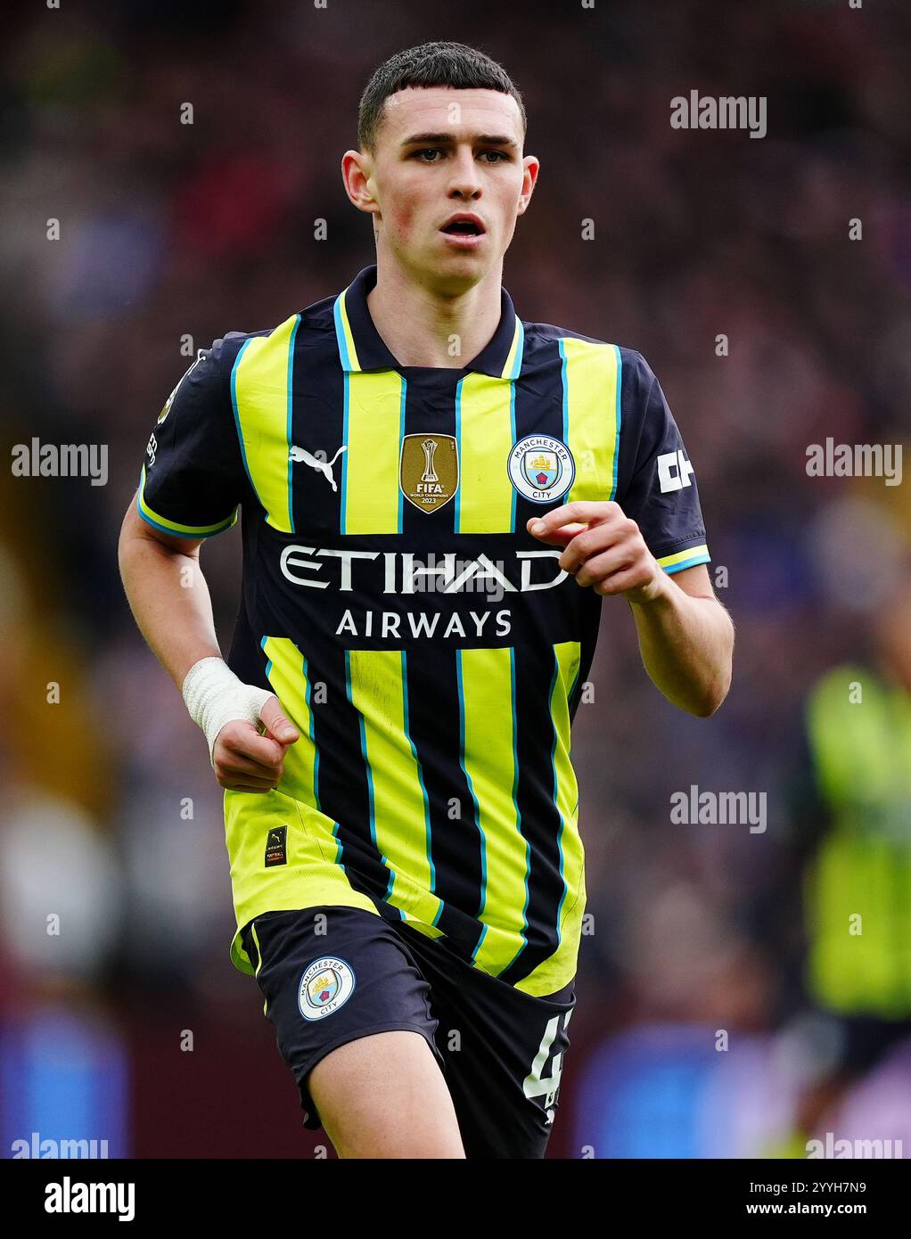 Manchester City's Phil Foden during the Premier League match at Villa ...