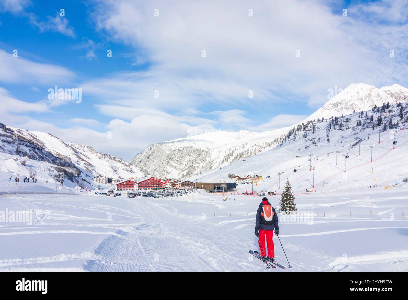 Lech: winter in hamlet Zürs in Arlberg, Vorarlberg, Austria Stock Photo ...