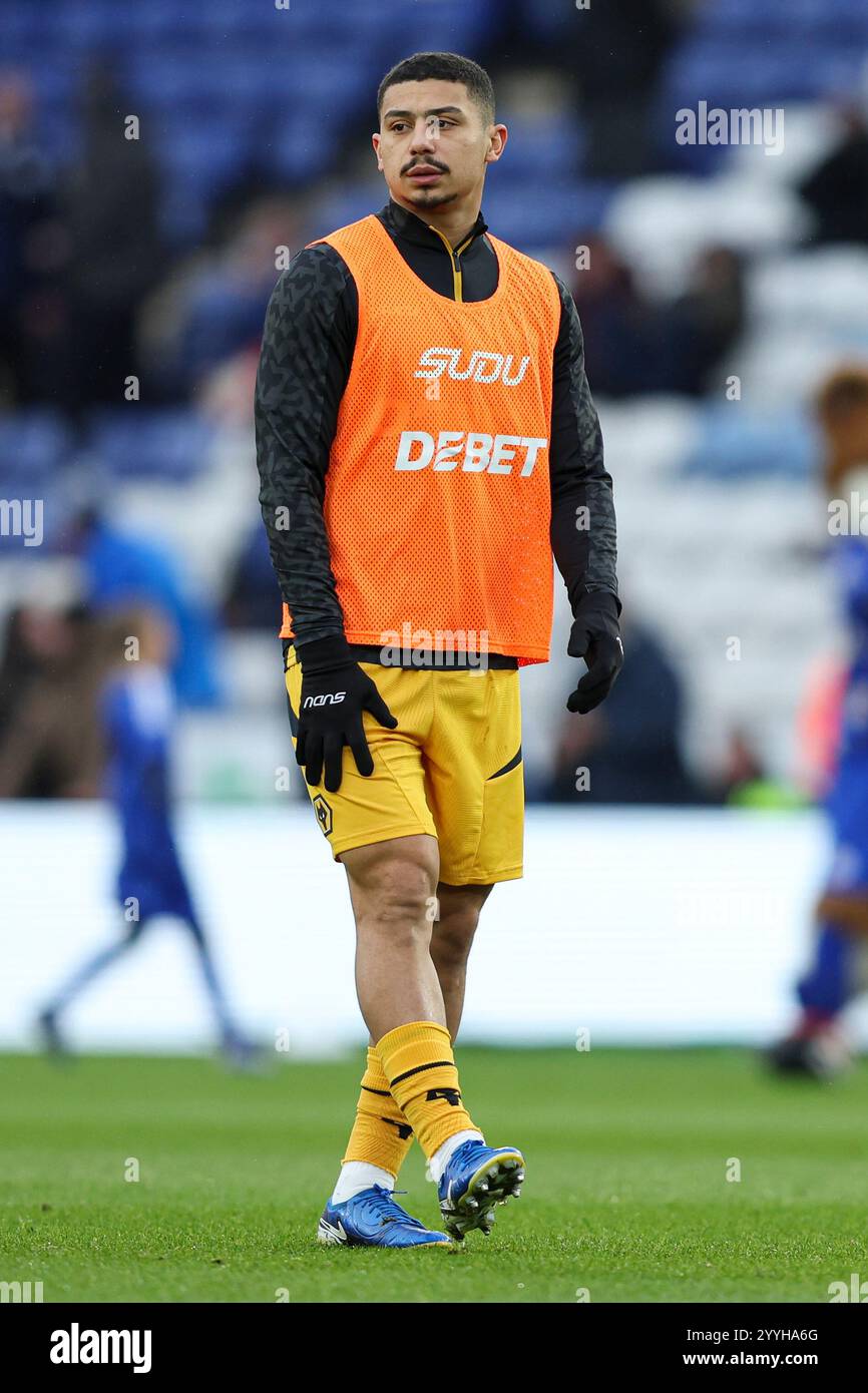 Wolverhampton, UK. 22nd Dec, 2024. João Gomes of Wolves during the pre ...