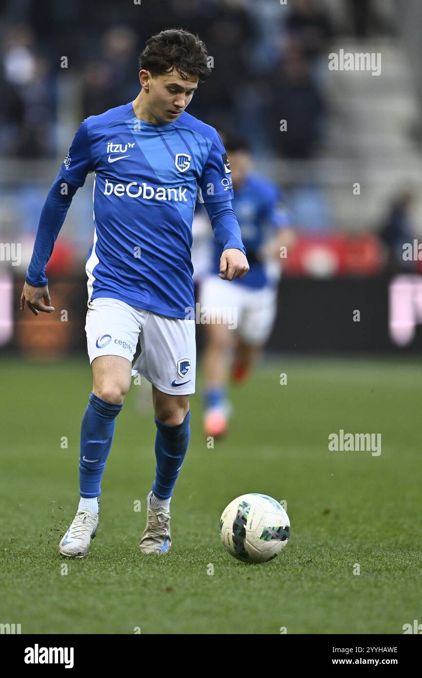 Genk, Belgium. 22nd Dec, 2024. Genk's Konstantinos Karetsas pictured in ...