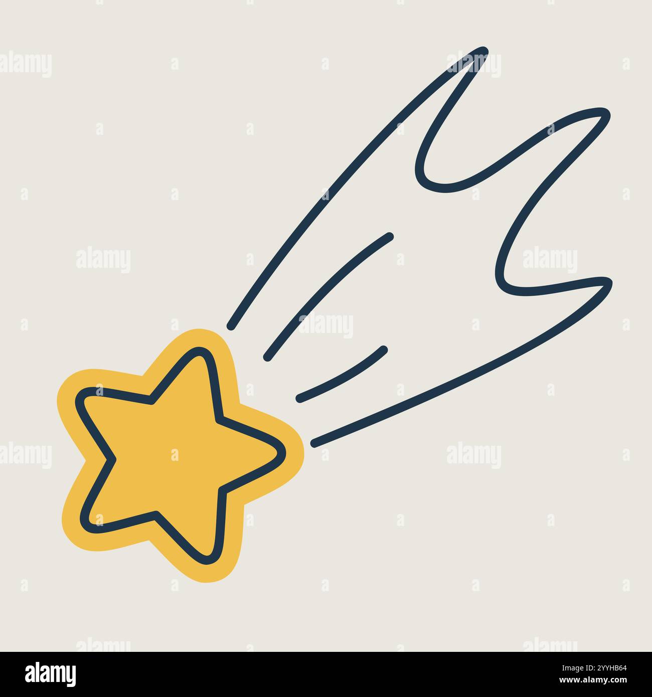 Falling star vector icon. Shooting star sign. Winter sign. Graph symbol ...