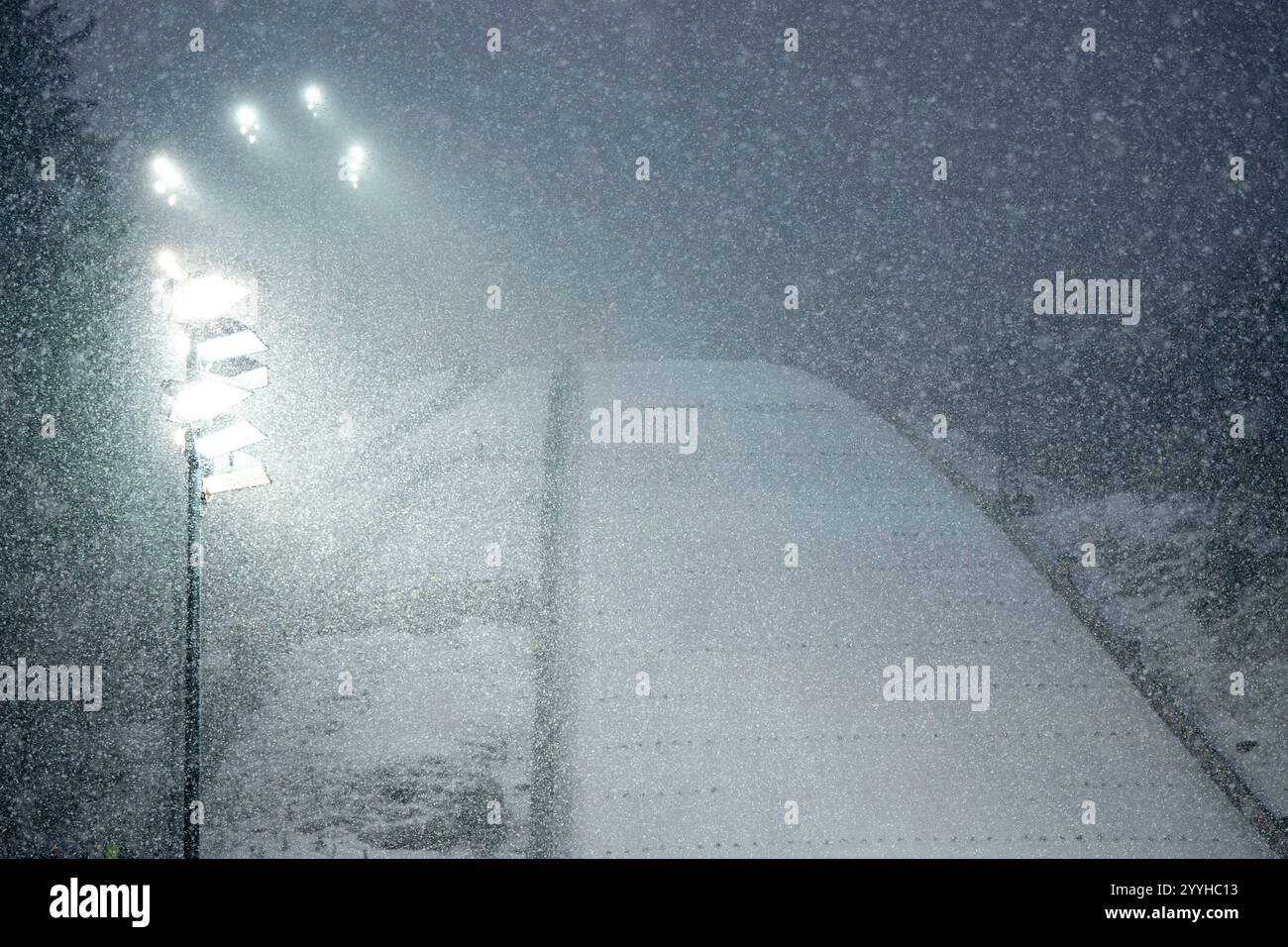 Symbolbild/Themenfoto Wettkampf der Damen wegen Wetter (Schnee und Wind ...