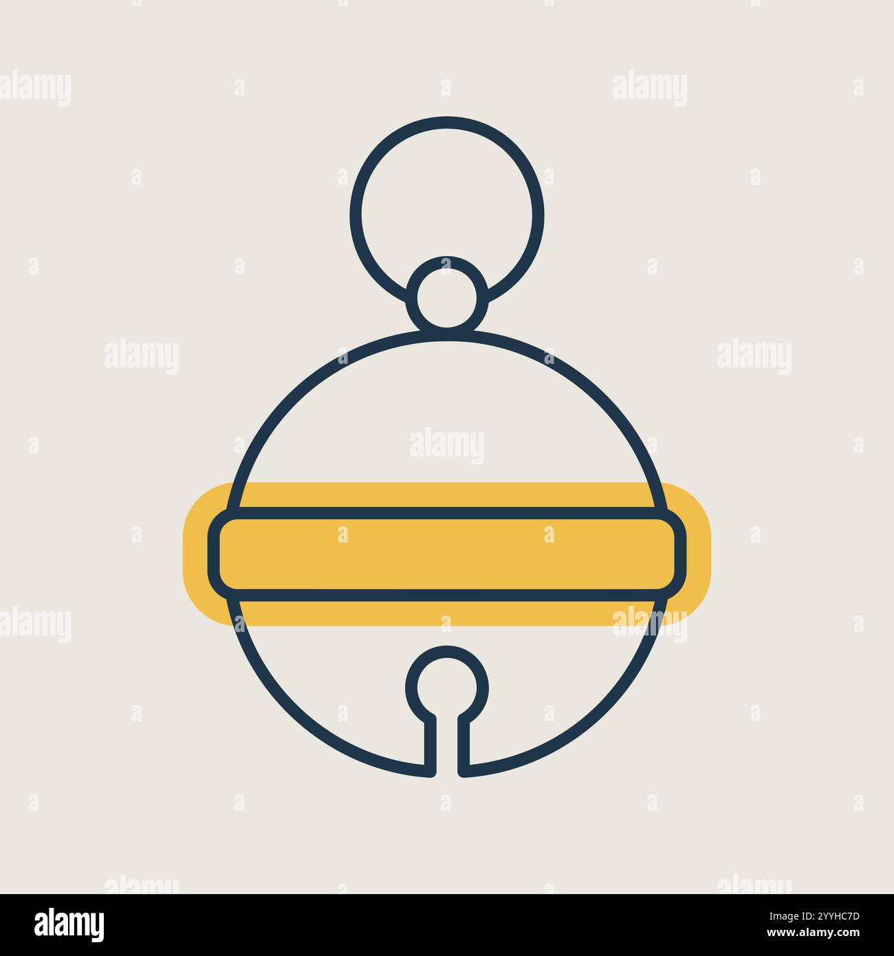 Christmas jingle bell vector icon. Winter sign. Graph symbol for event ...
