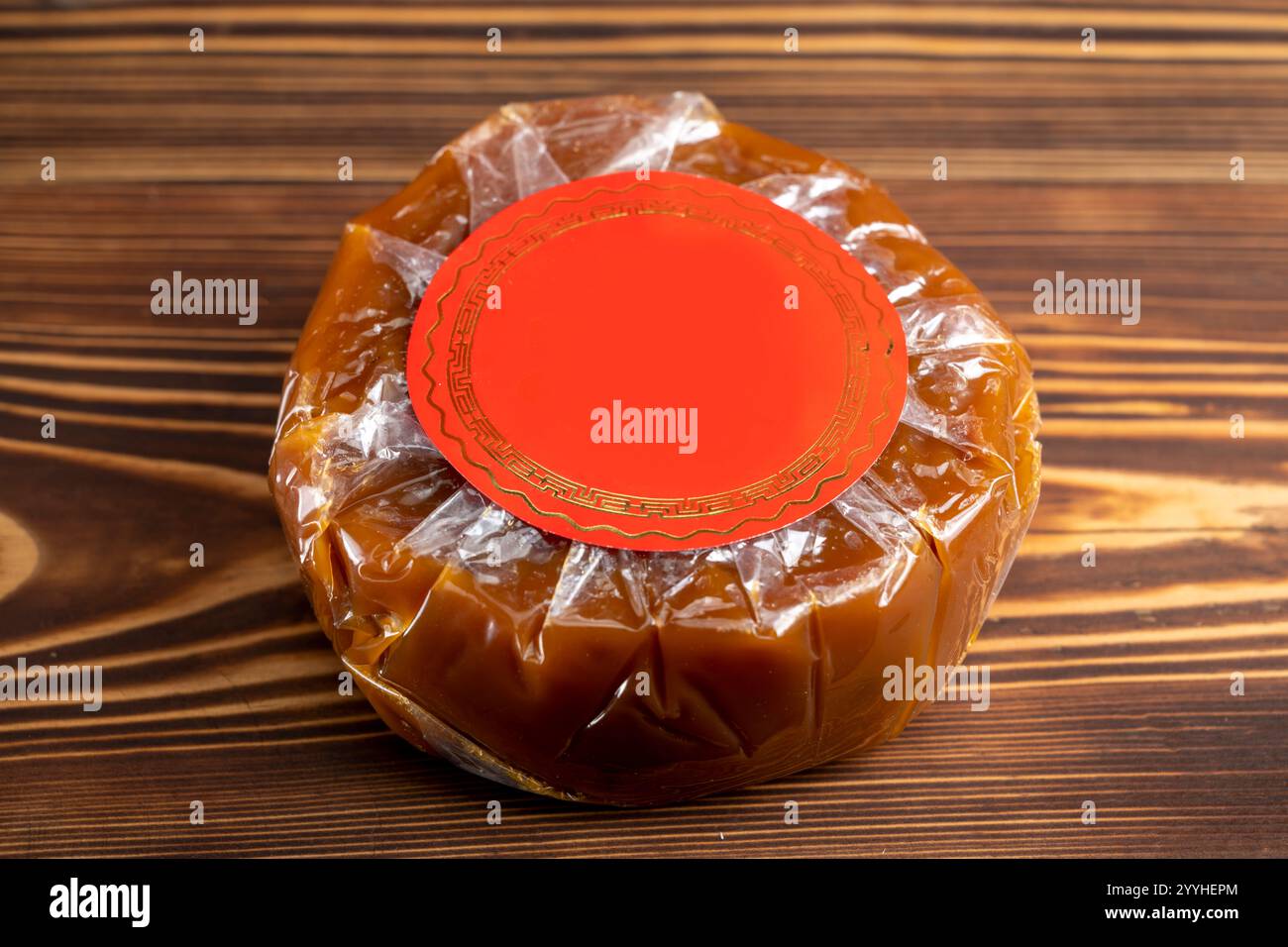 Chinese New Year rice cake or Nian Gao on the table. Also popular as ...