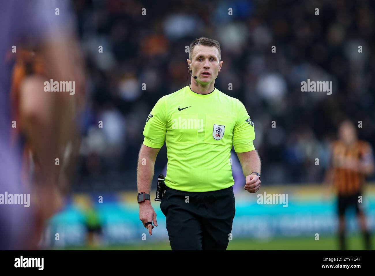 MKM Stadium, Hull, England - 21st December 2024 Referee Thomas Bramall ...