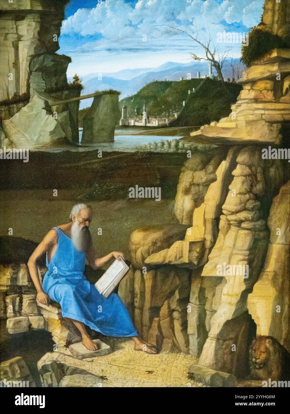 Giovanni Bellini; Saint Jerome Reading in a Landscape c. 1480-85 ...