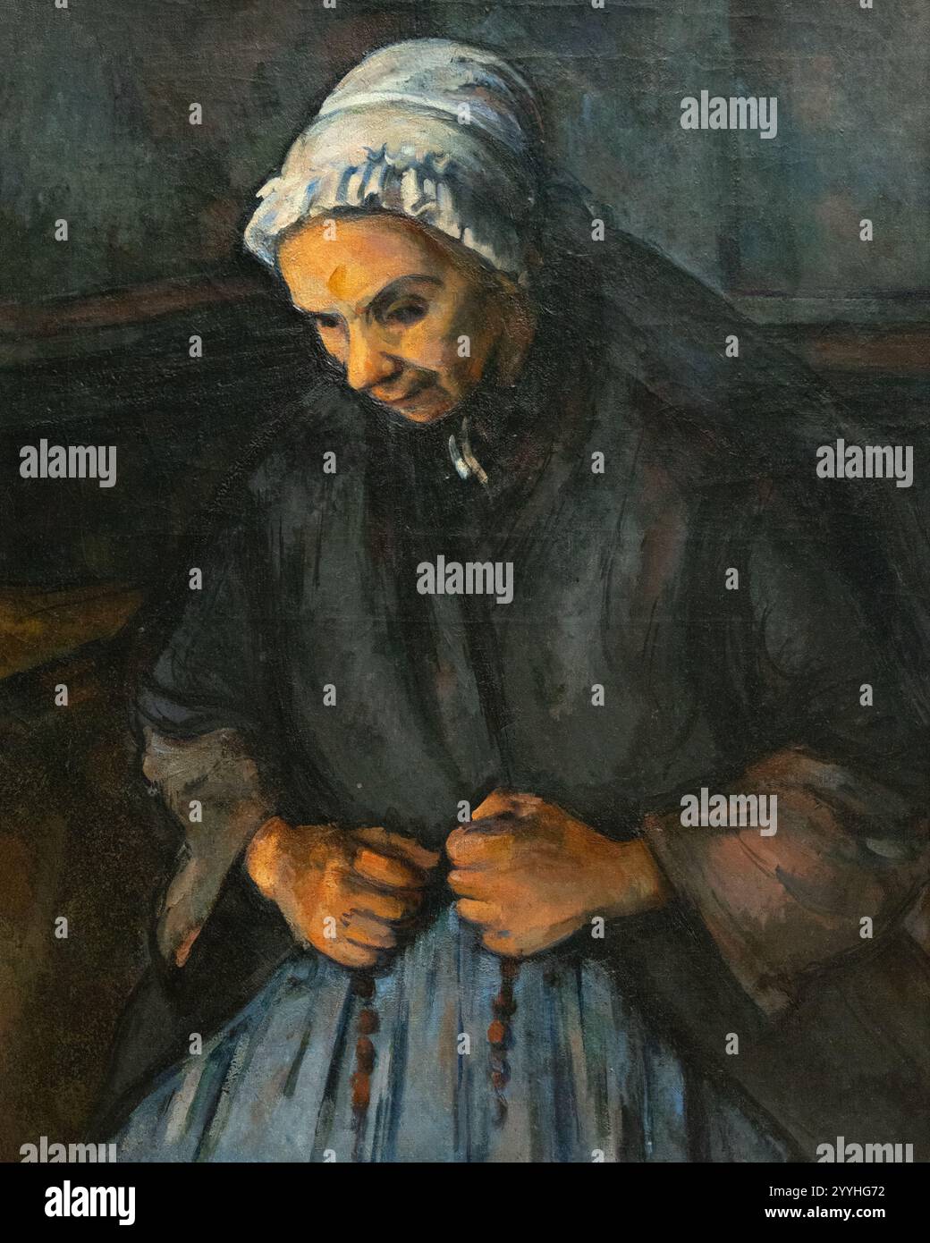 Paul cezanne an old woman with a rosary hi-res stock photography and ...